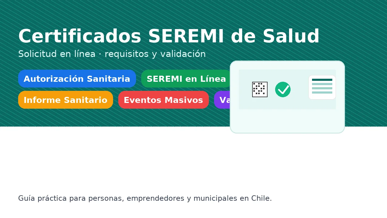 Certificados Seremi de Salud: solicitud en línea y requisitos - Certificados
