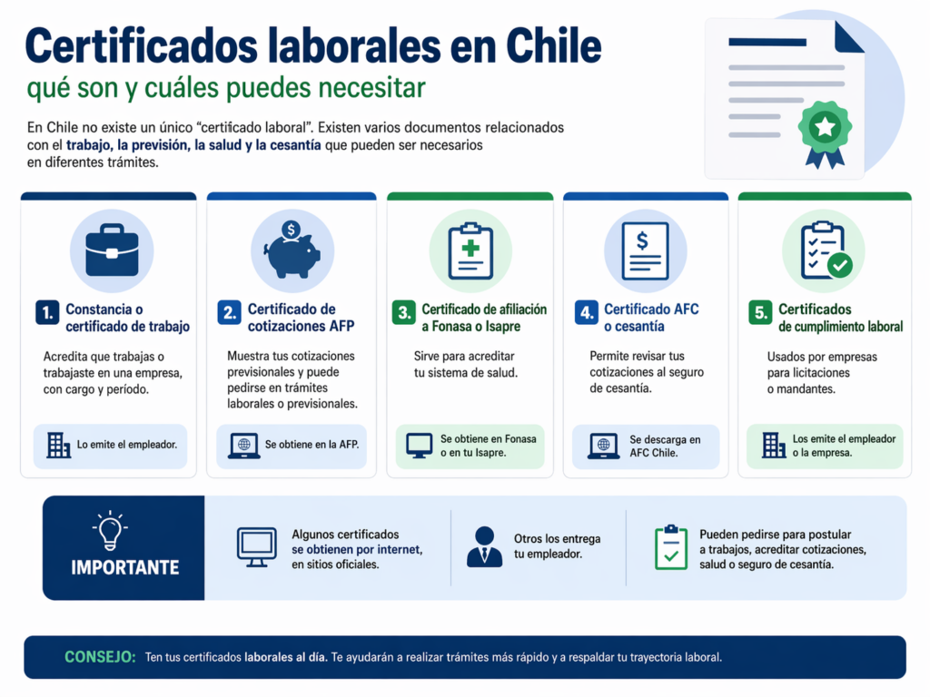 Certificados laborales en Chile: cuáles existen y cómo obtenerlos ...